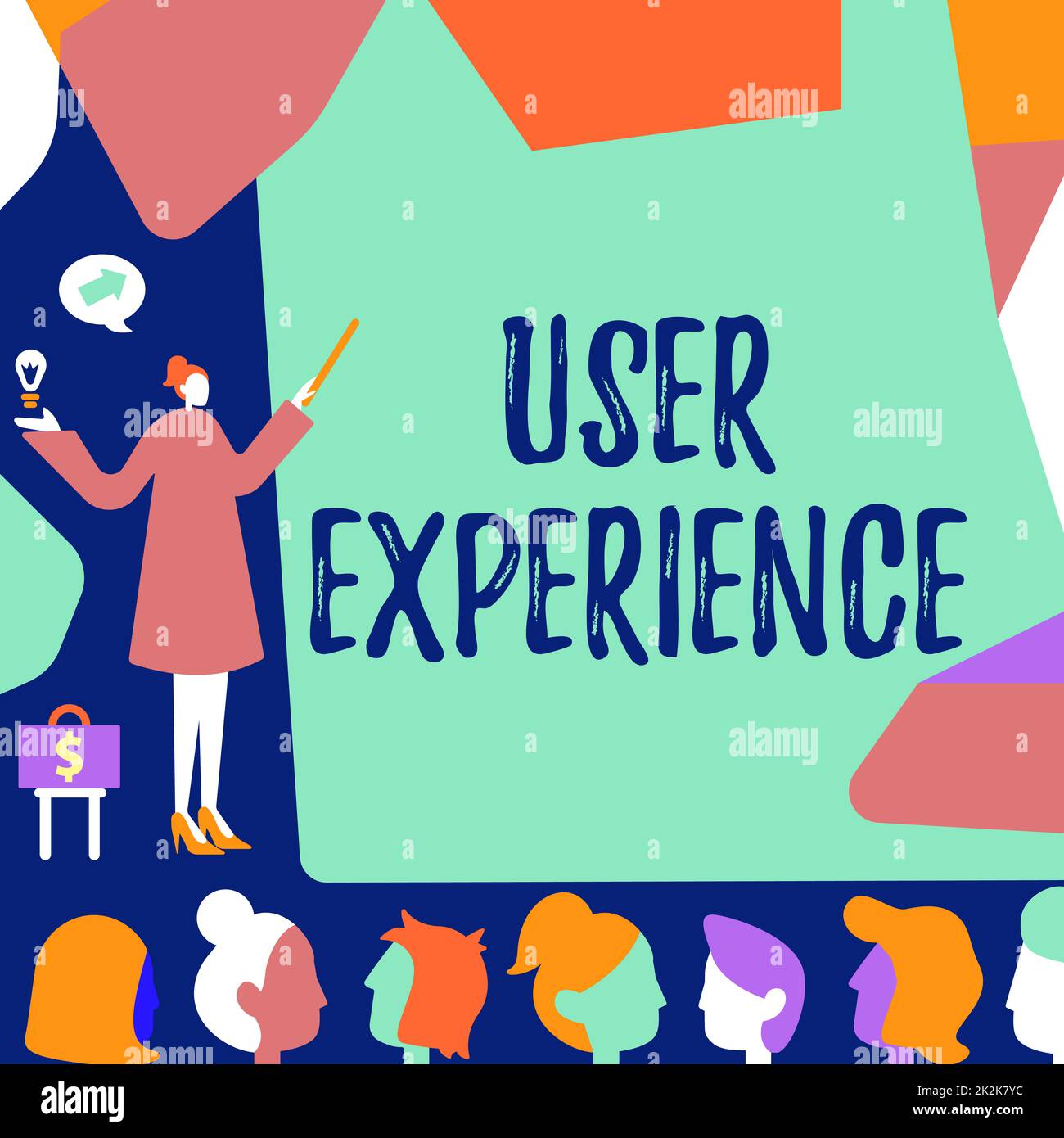 Hand writing sign User Experience. Business concept using website especially in terms how ...