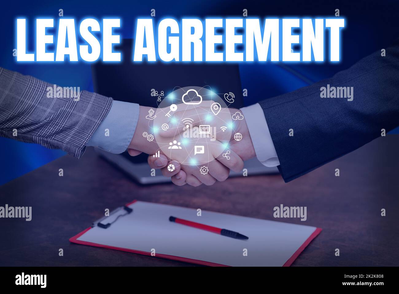 Text sign showing Lease Agreement. Conceptual photo Contract on the ...