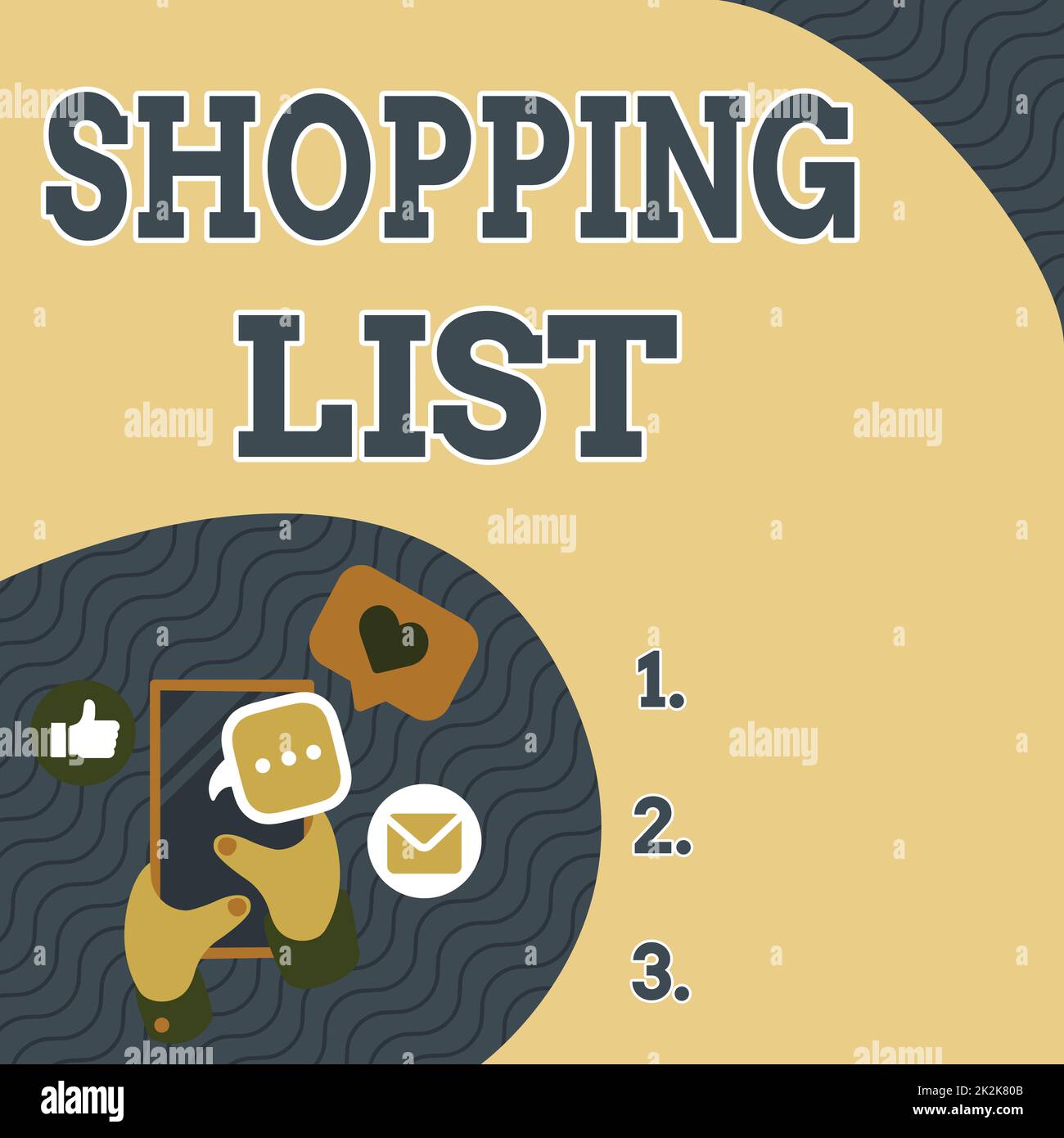 Text showing inspiration Shopping List. Business idea Discipline ...