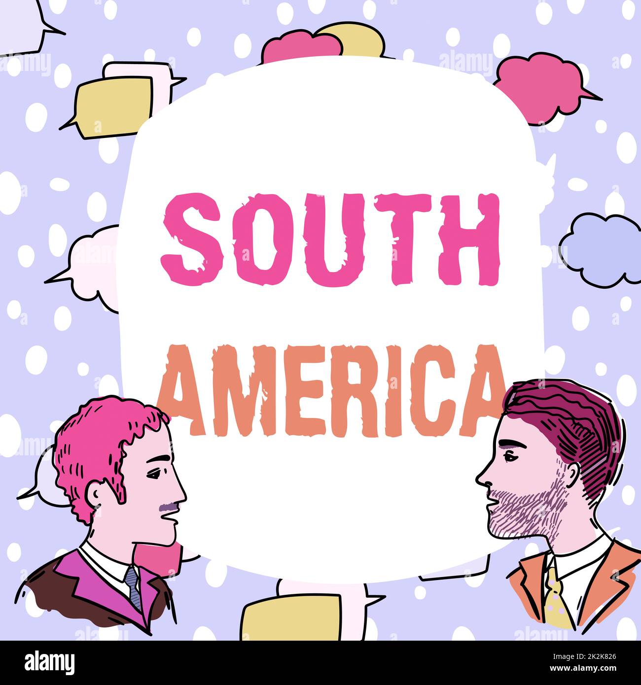 Writing displaying text South America. Concept meaning Continent in ...