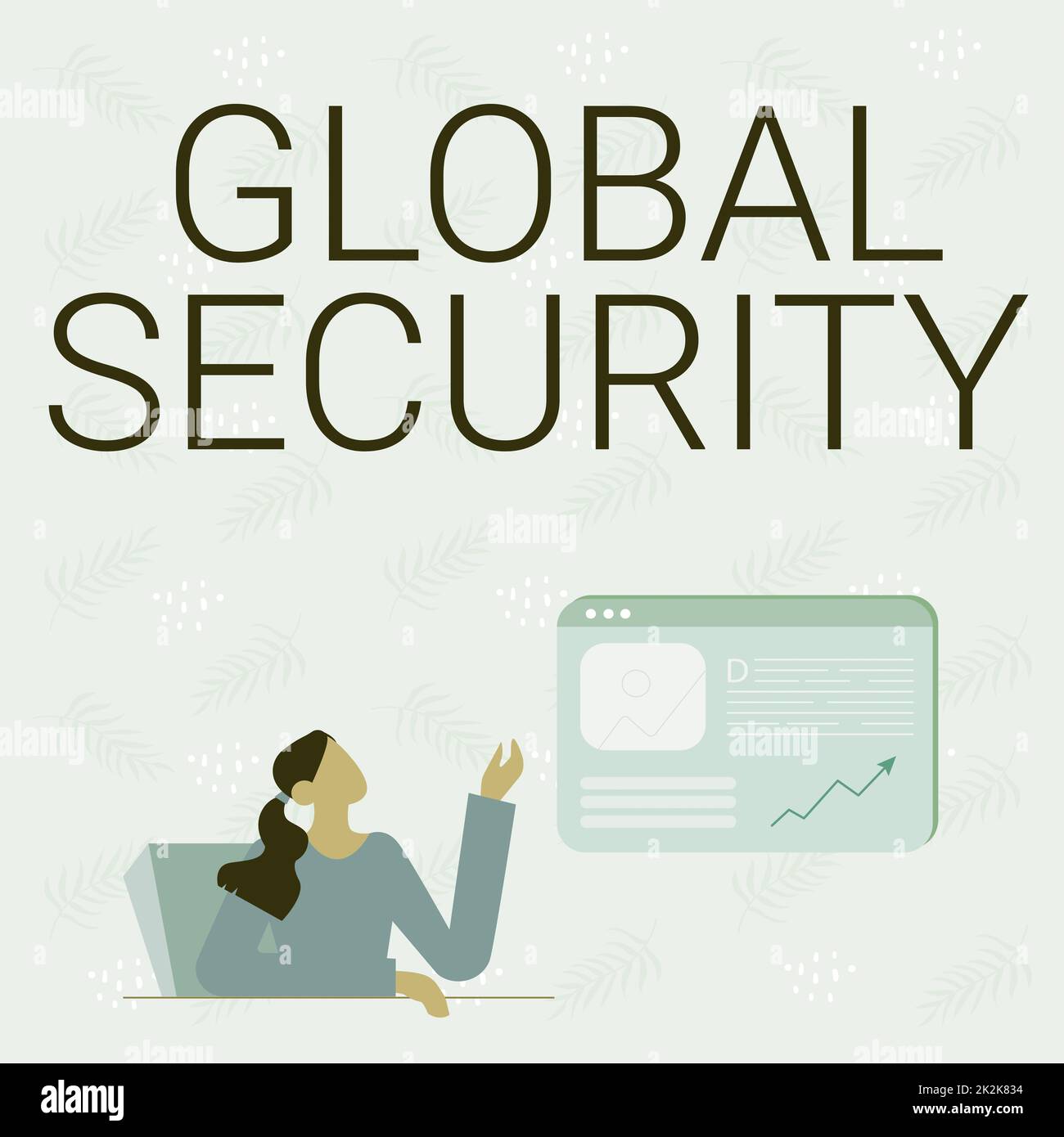 Hand Writing Sign Global Security Business Overview Protection Of The