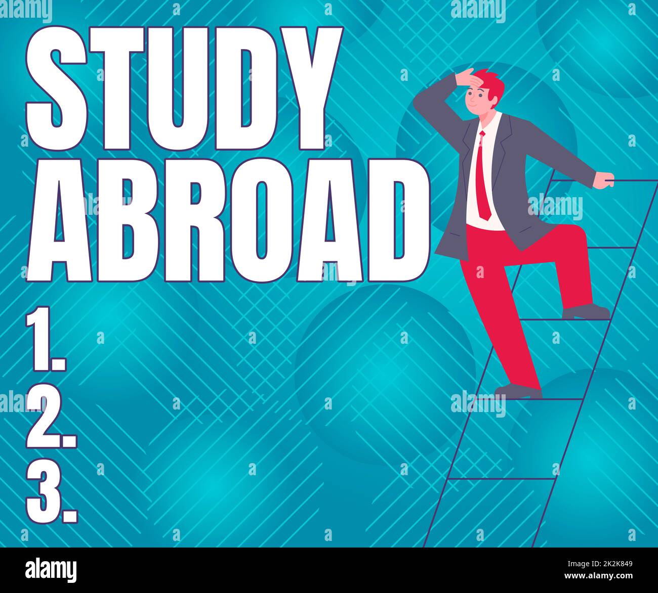 Hand writing sign Study Abroad. Word Written on Pursuing educational ...