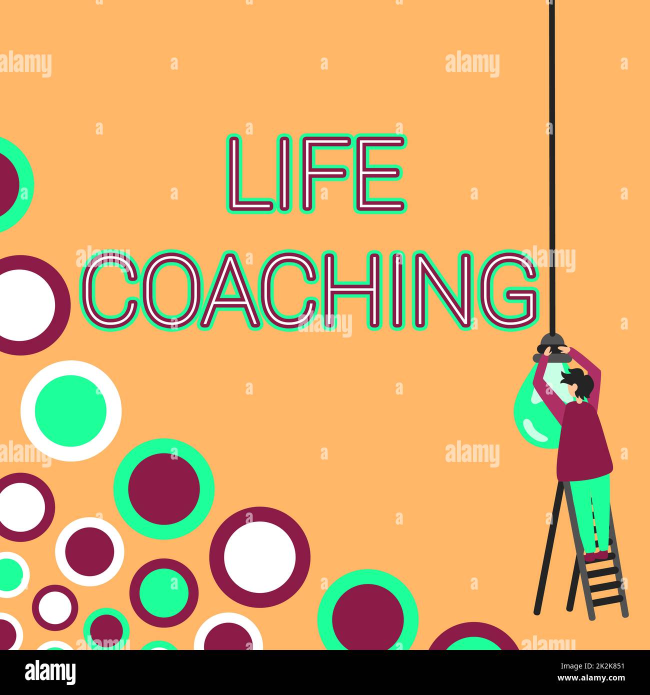 Text sign showing Life Coaching. Word for Improve Lives by Challenges ...