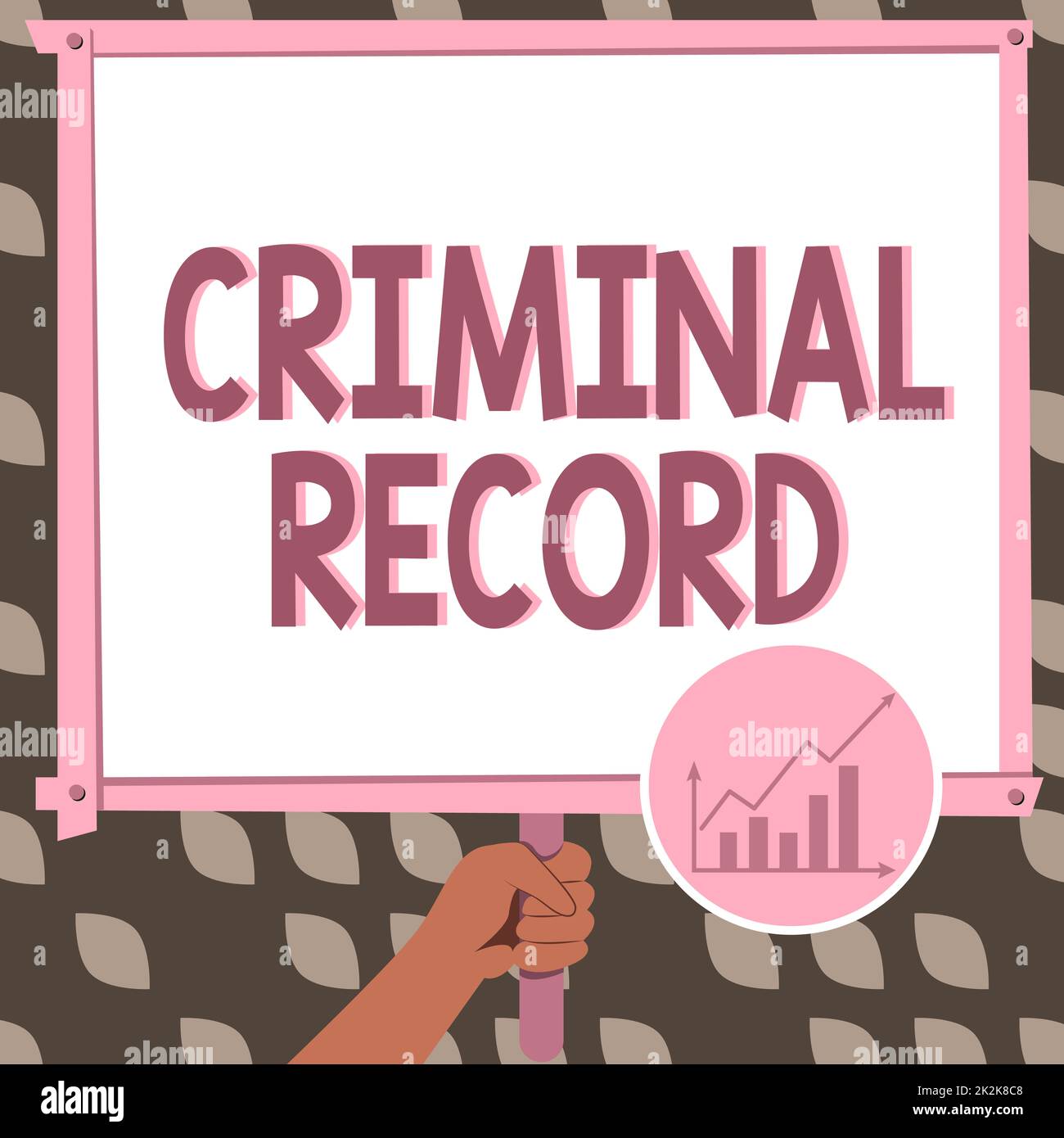 Sign displaying Criminal Record. Business showcase profile of a person ...
