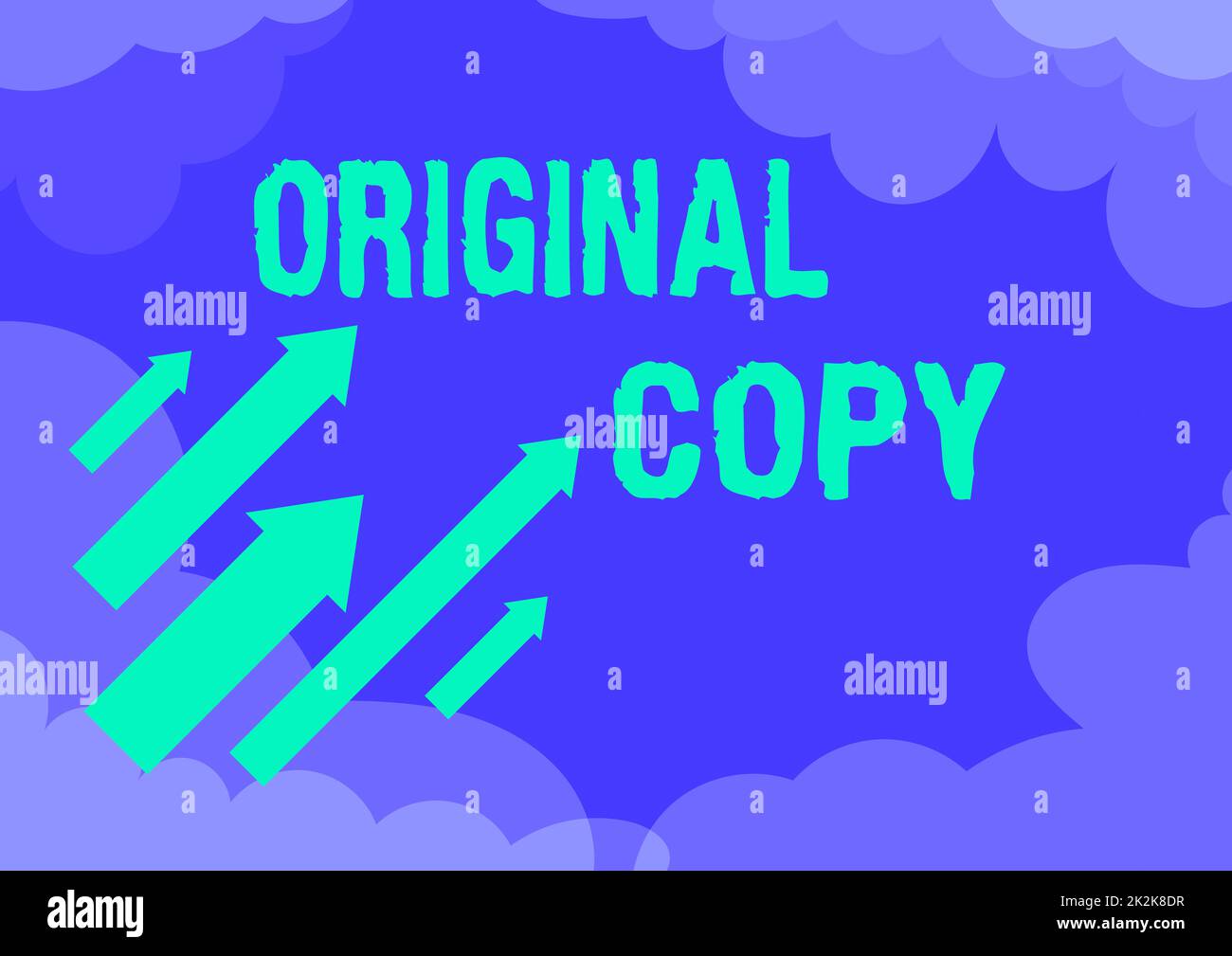 Hand writing sign Original Copy. Business concept Main Script Unprinted ...