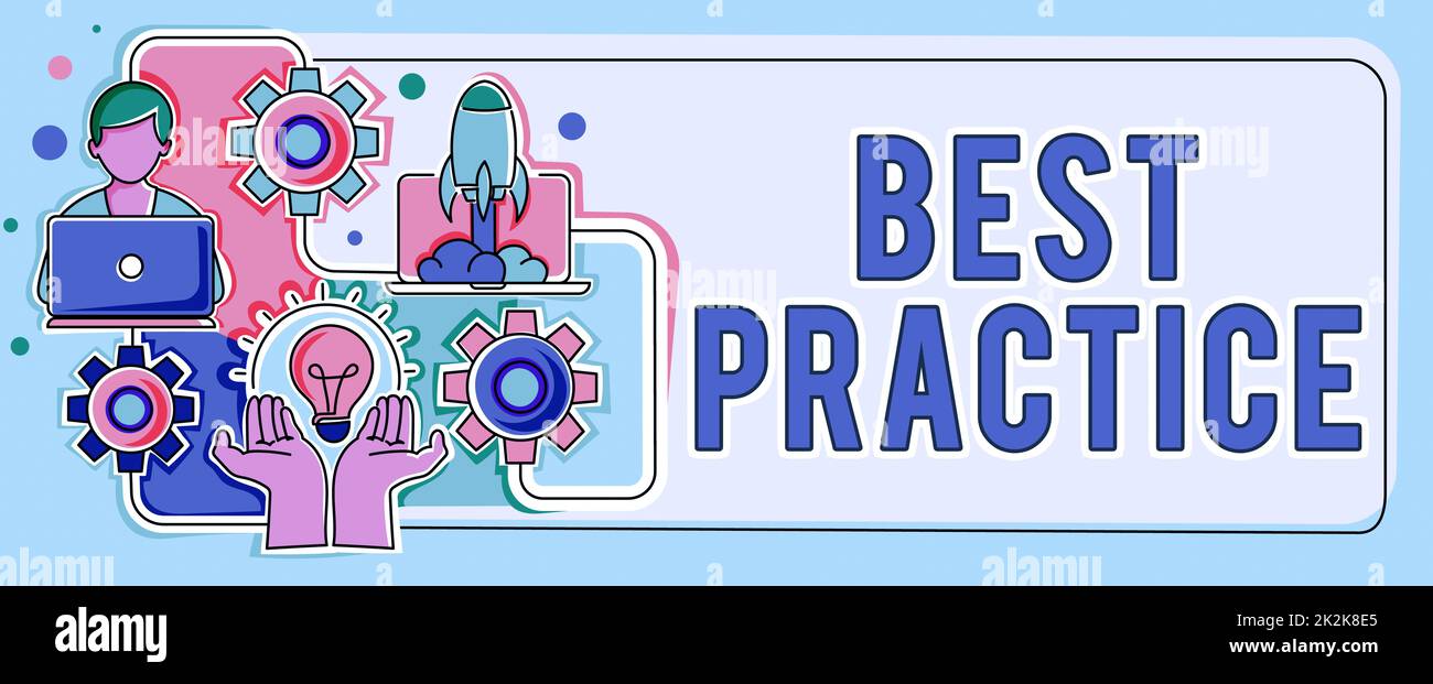 Inspiration showing sign Best Practice. Business idea Method Systematic ...