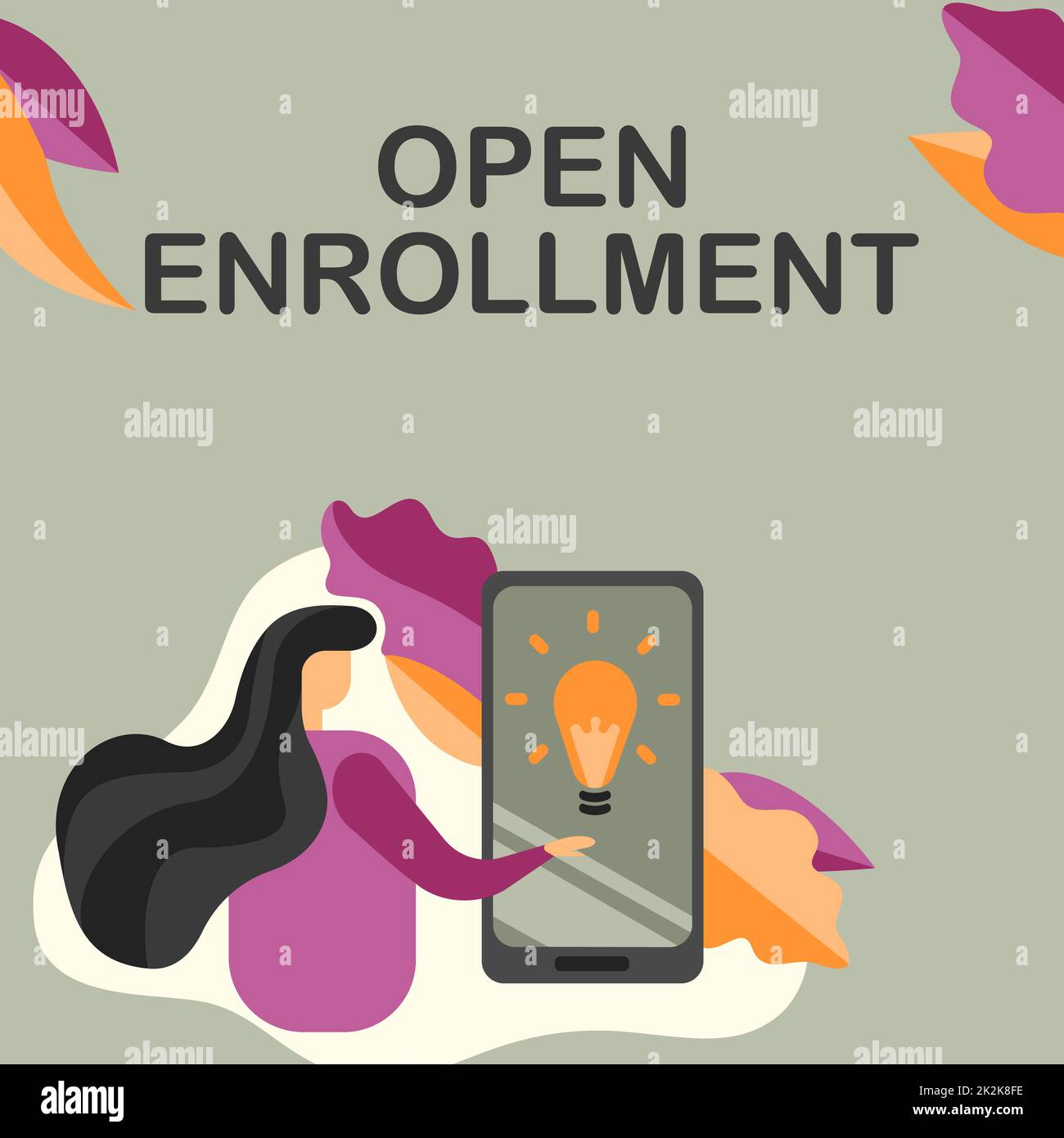 Sign displaying Open Enrollment. Business overview The yearly period ...