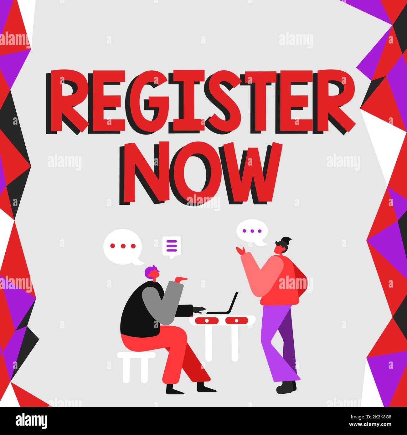 Sign displaying Register Now. Business approach Name in an Official ...