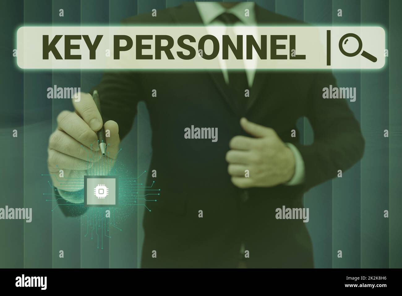 Sign displaying Key Personnel. Internet Concept Program Directors ...