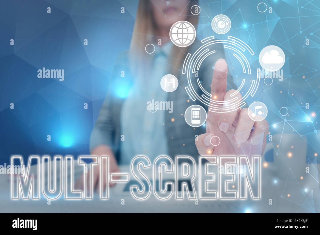 Conceptual display Multi Screen. Concept meaning Having or involving ...