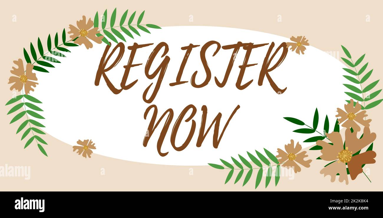 Register now word hi-res stock photography and images - Alamy