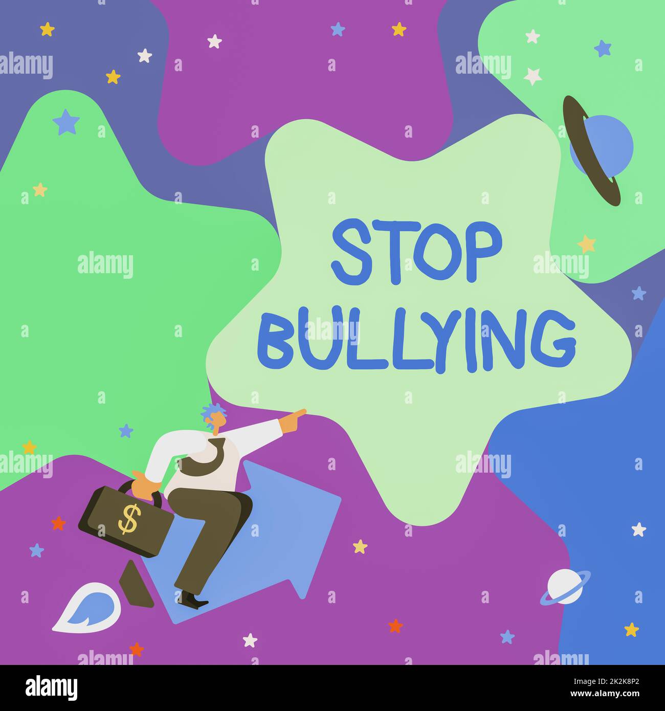 Sign displaying Stop Bullying. Business concept Fight and Eliminate ...