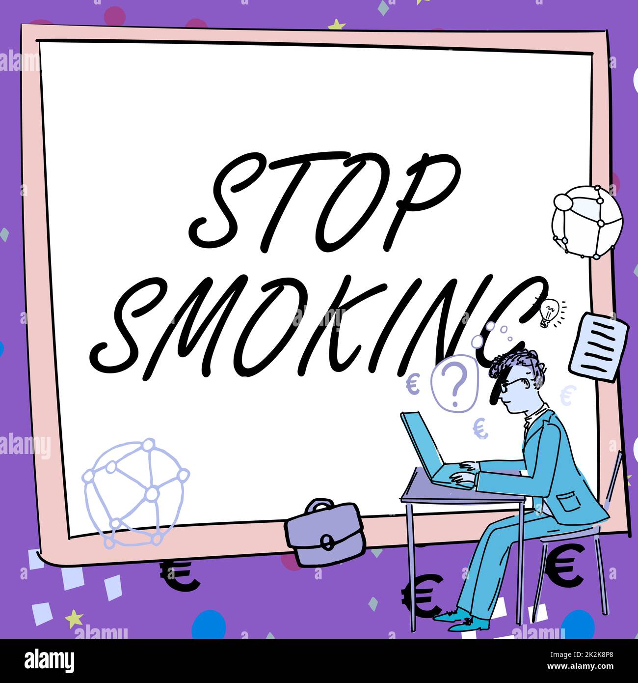 Handwriting text Stop Smoking. Conceptual photo Discontinuing or ...