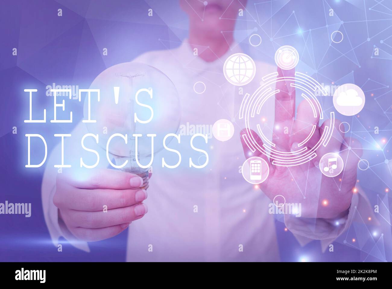 Text showing inspiration Let S Discuss. Business idea Permit to Talk ...