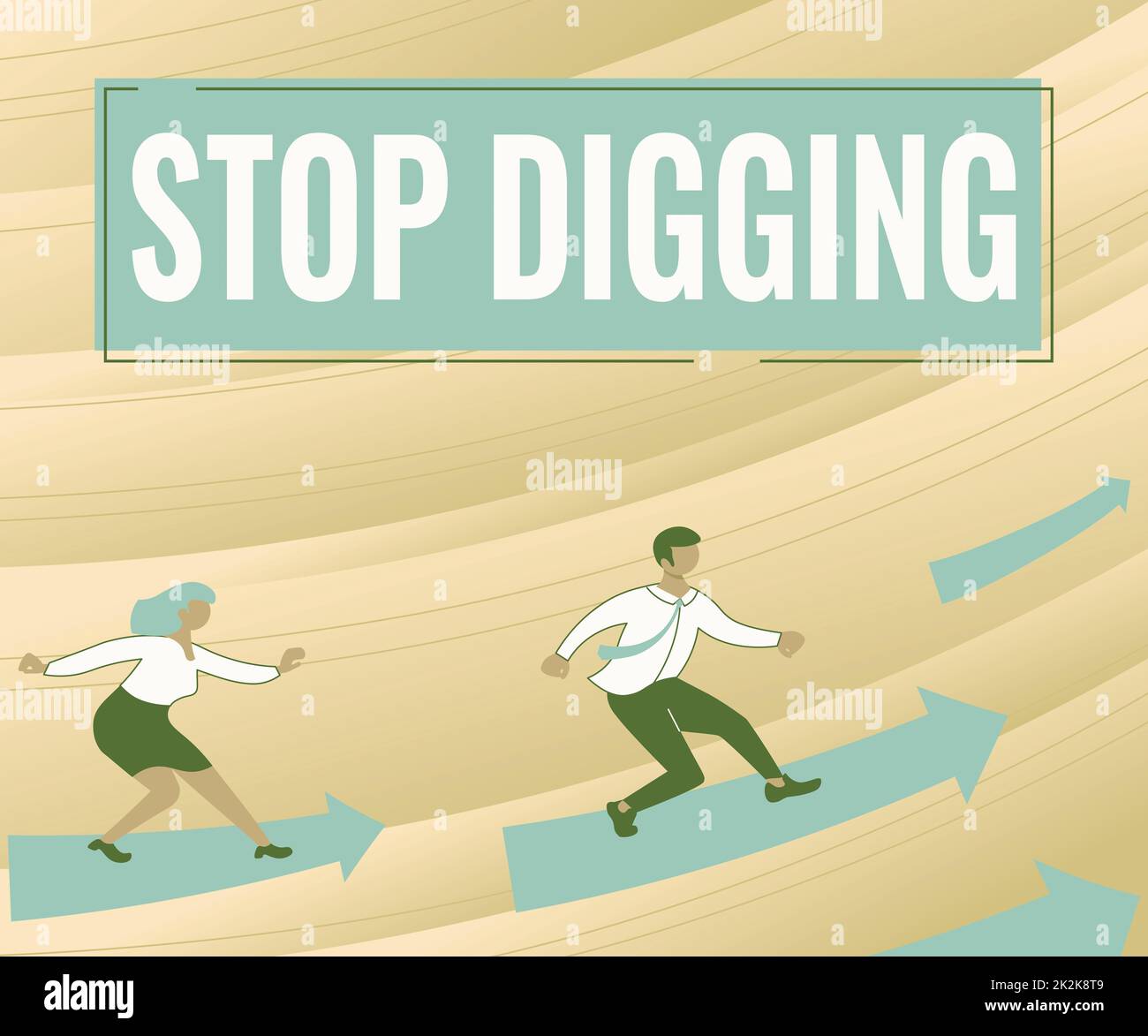 Text sign showing Stop Digging. Business concept Prevent Illegal ...