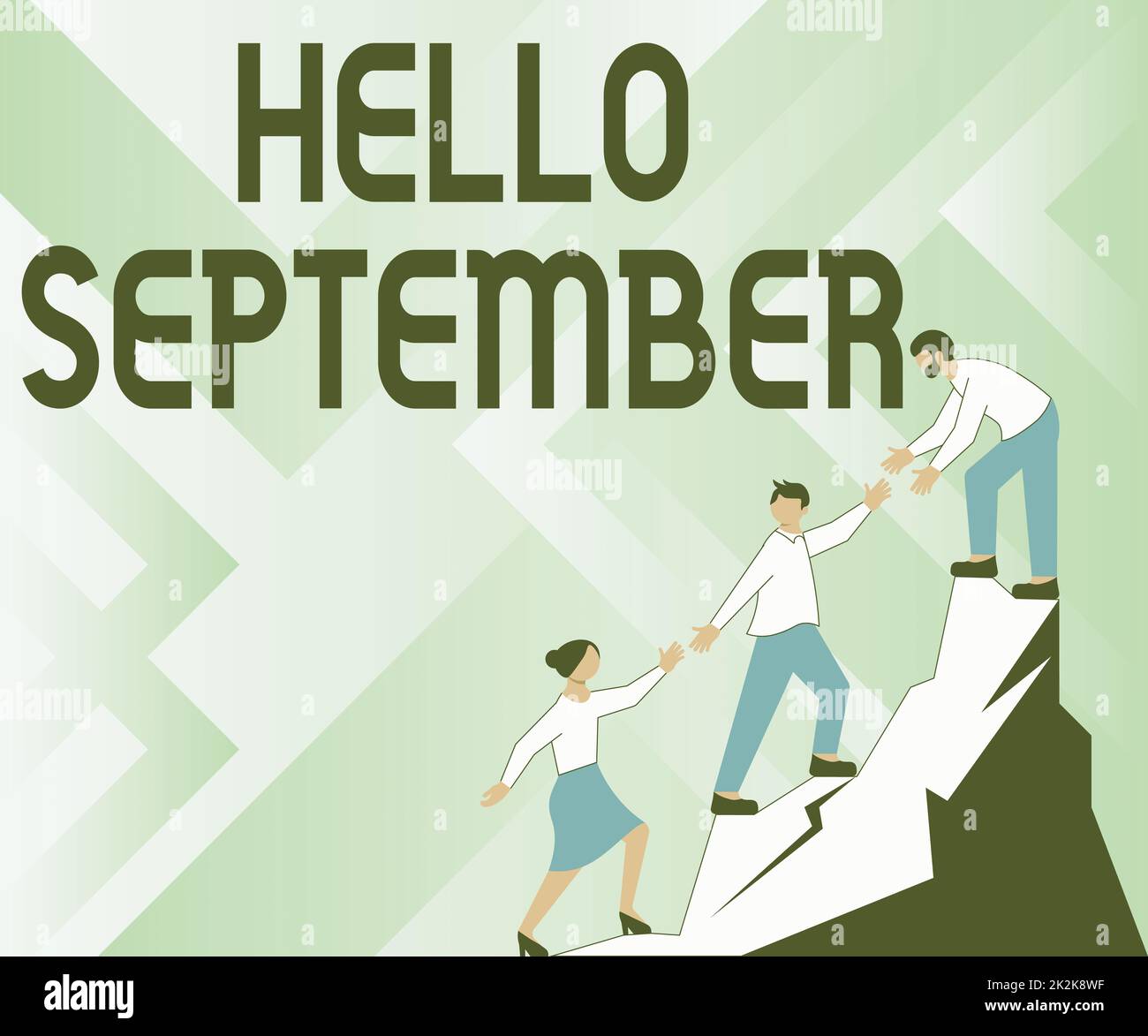 Conceptual caption Hello September. Word for Eagerly wanting a warm ...
