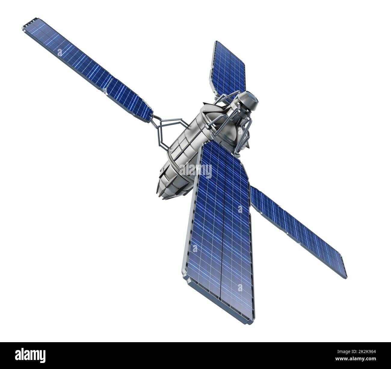 Satellite isolated on white background. 3D illustration Stock Photo - Alamy