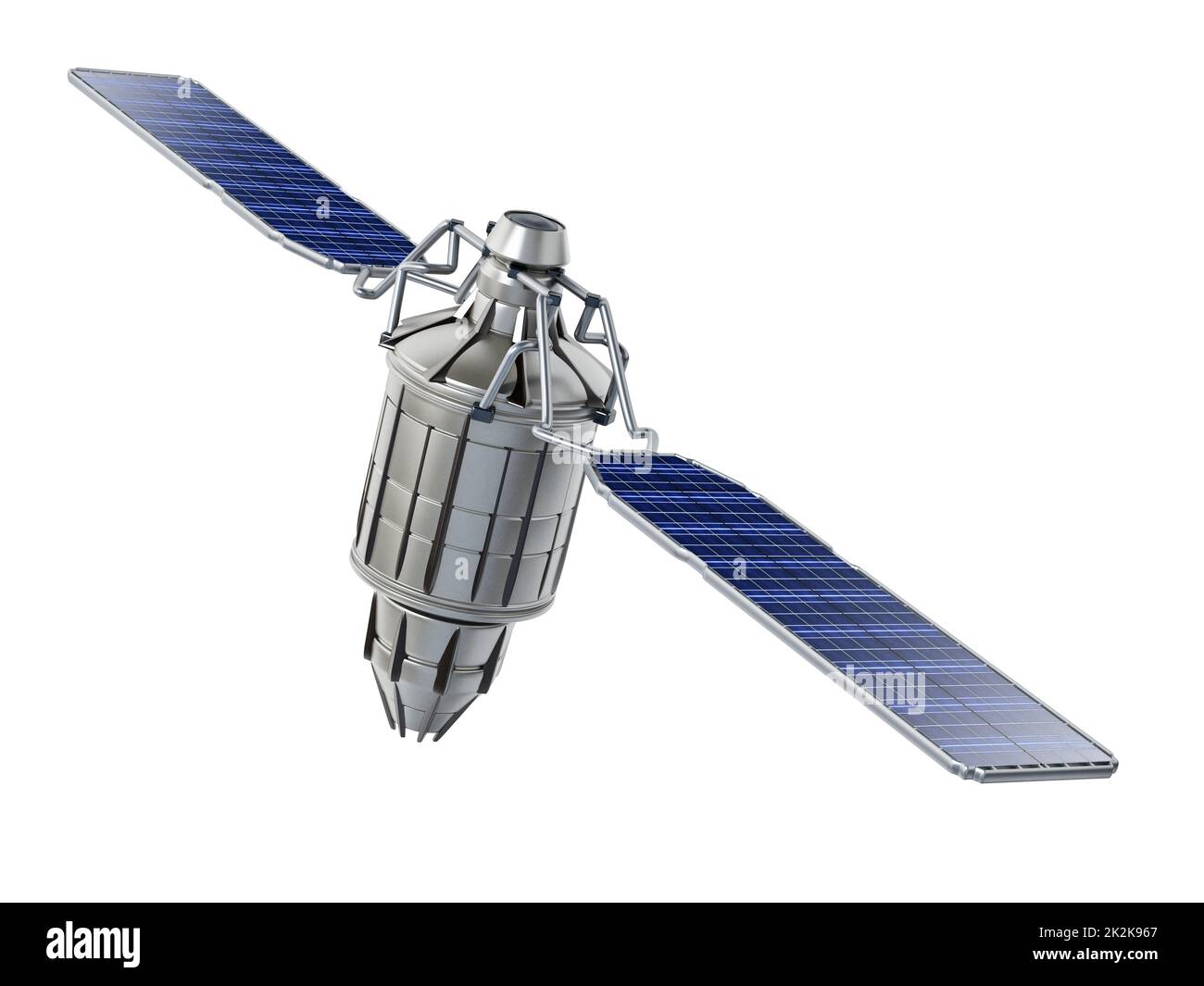 Satellite isolated on white background. 3D illustration Stock Photo - Alamy