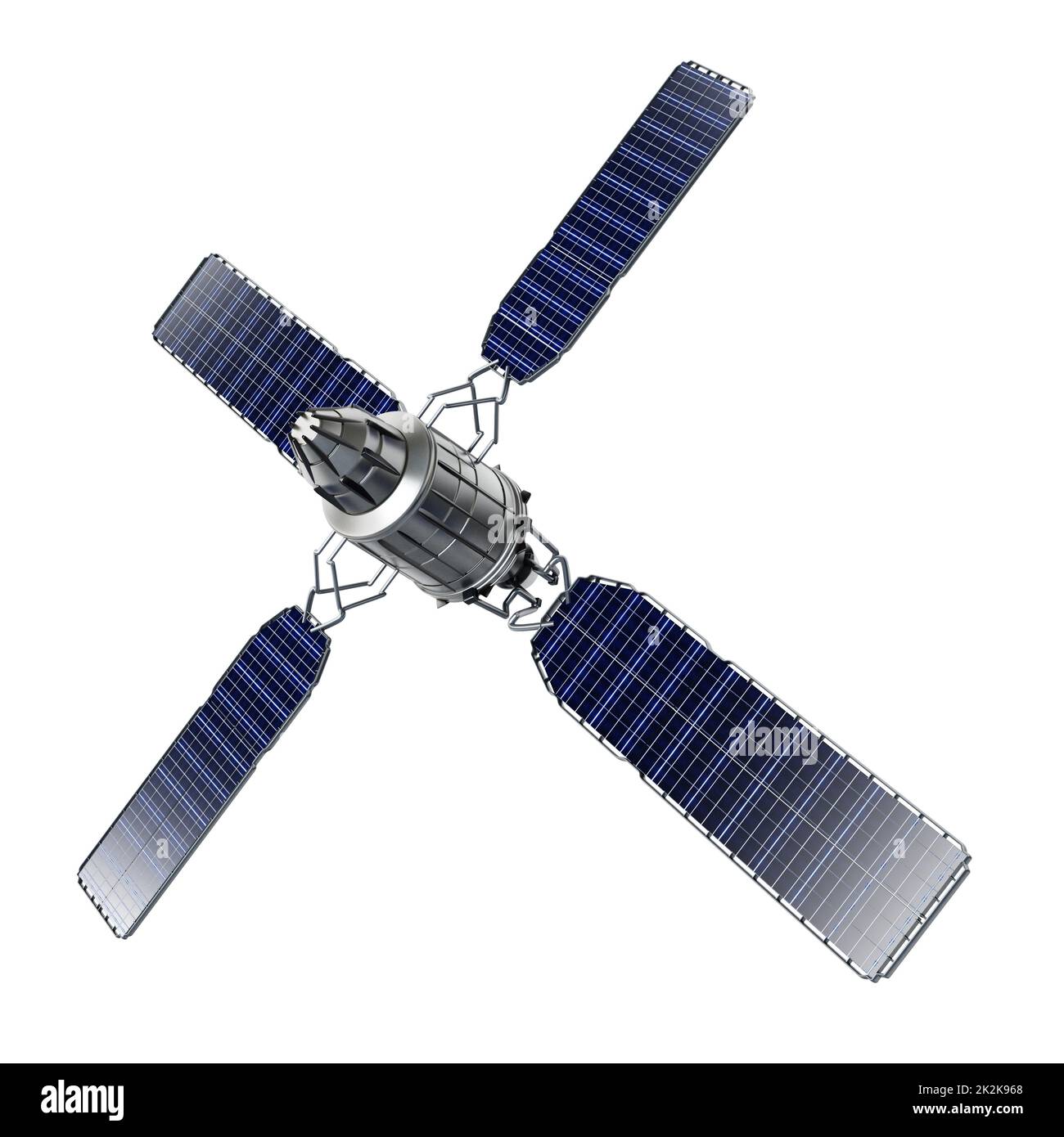 Satellite isolated on white background. 3D illustration Stock Photo - Alamy