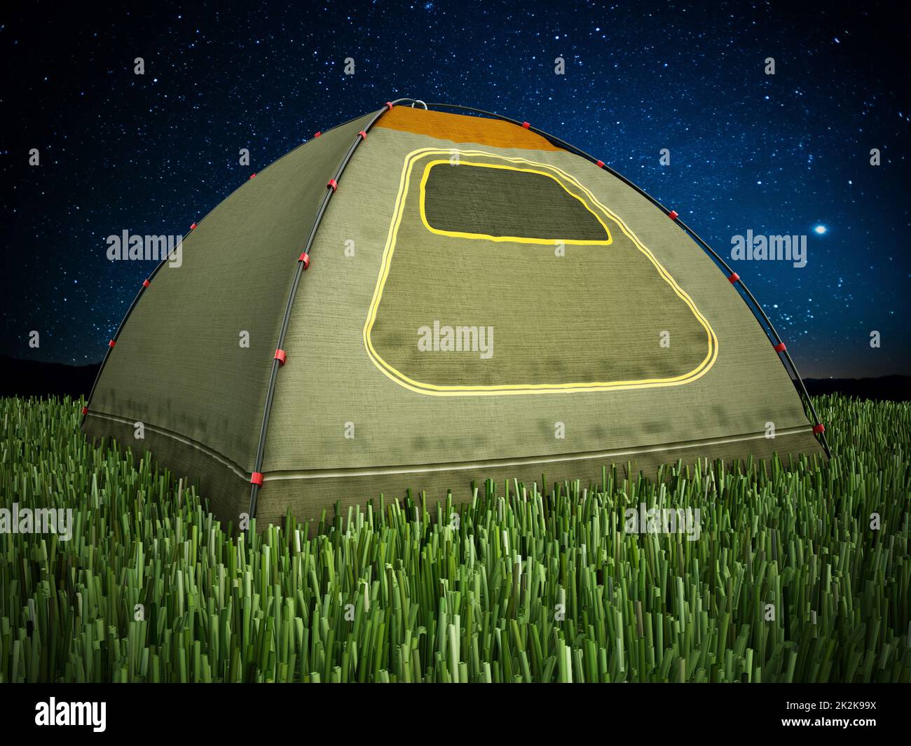 Green tent night hi-res stock photography and images - Alamy