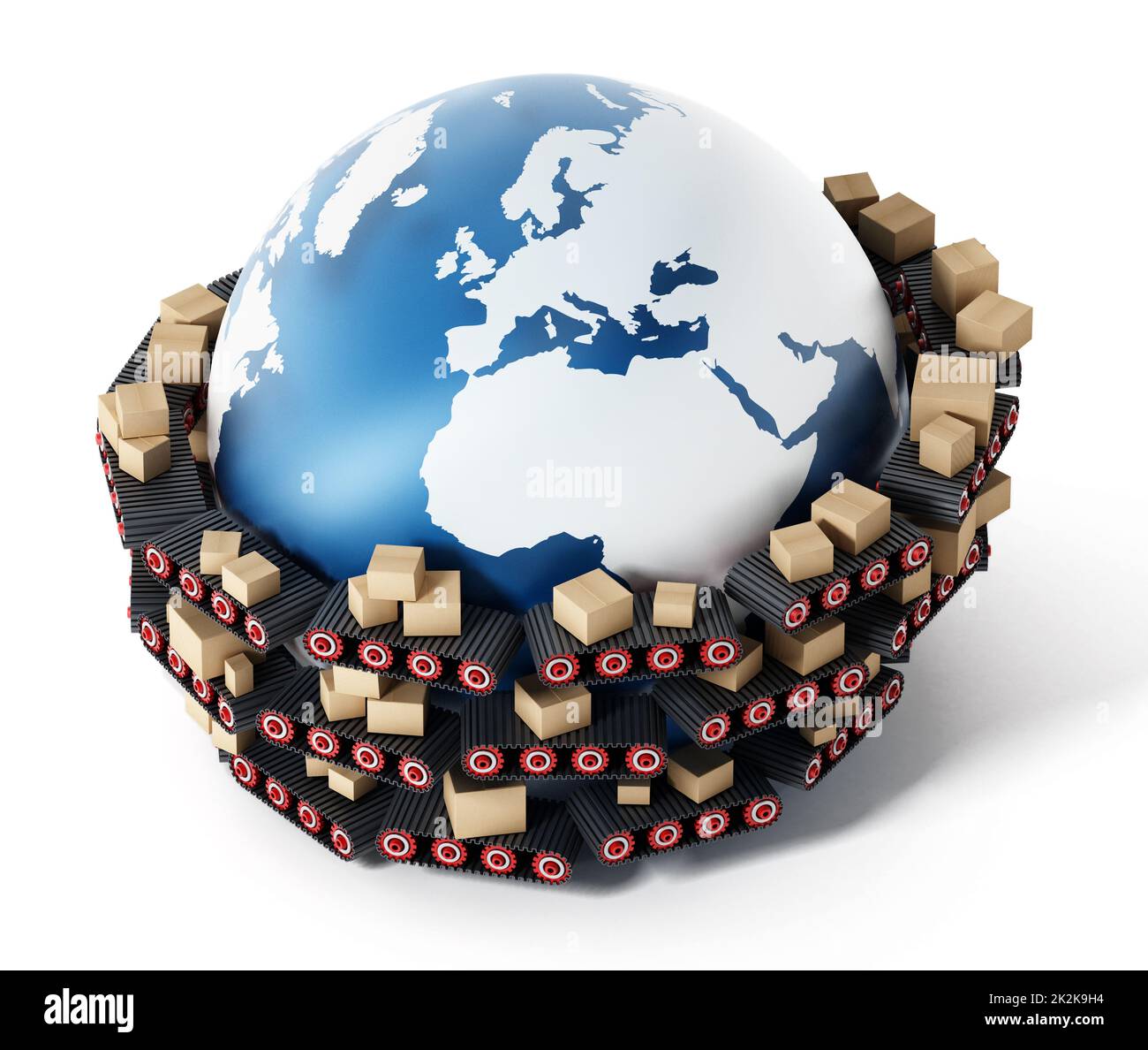 Conveyor belt conveyor belts Cut Out Stock Images & Pictures - Alamy