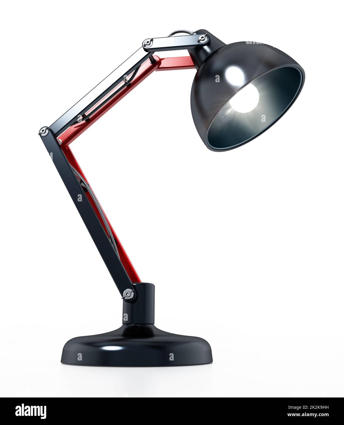 Desk lamp isolated on white background. 3D illustration Stock Photo - Alamy