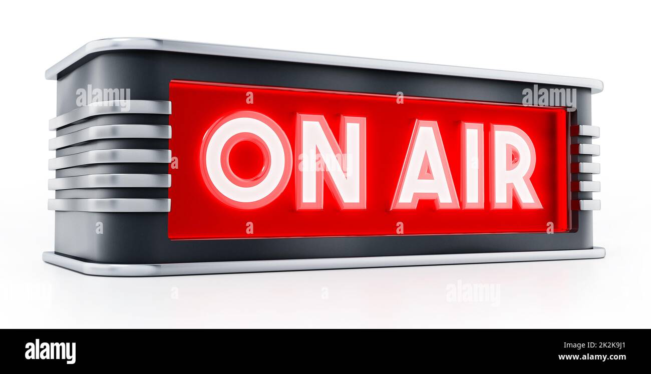 On air sign isolated on white background. 3D illustration Stock Photo ...