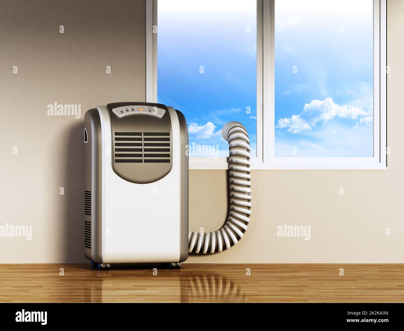 Generic illustration of mobile air conditioner. 3D illustration Stock ...