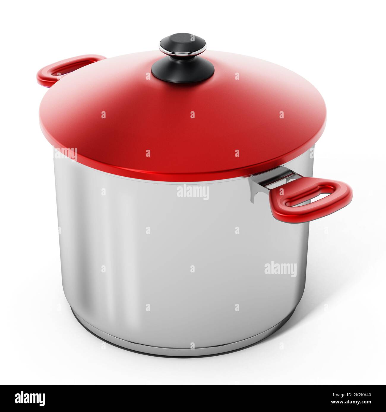 Cooking pot isolated on white background. 3D illustration Stock Photo ...