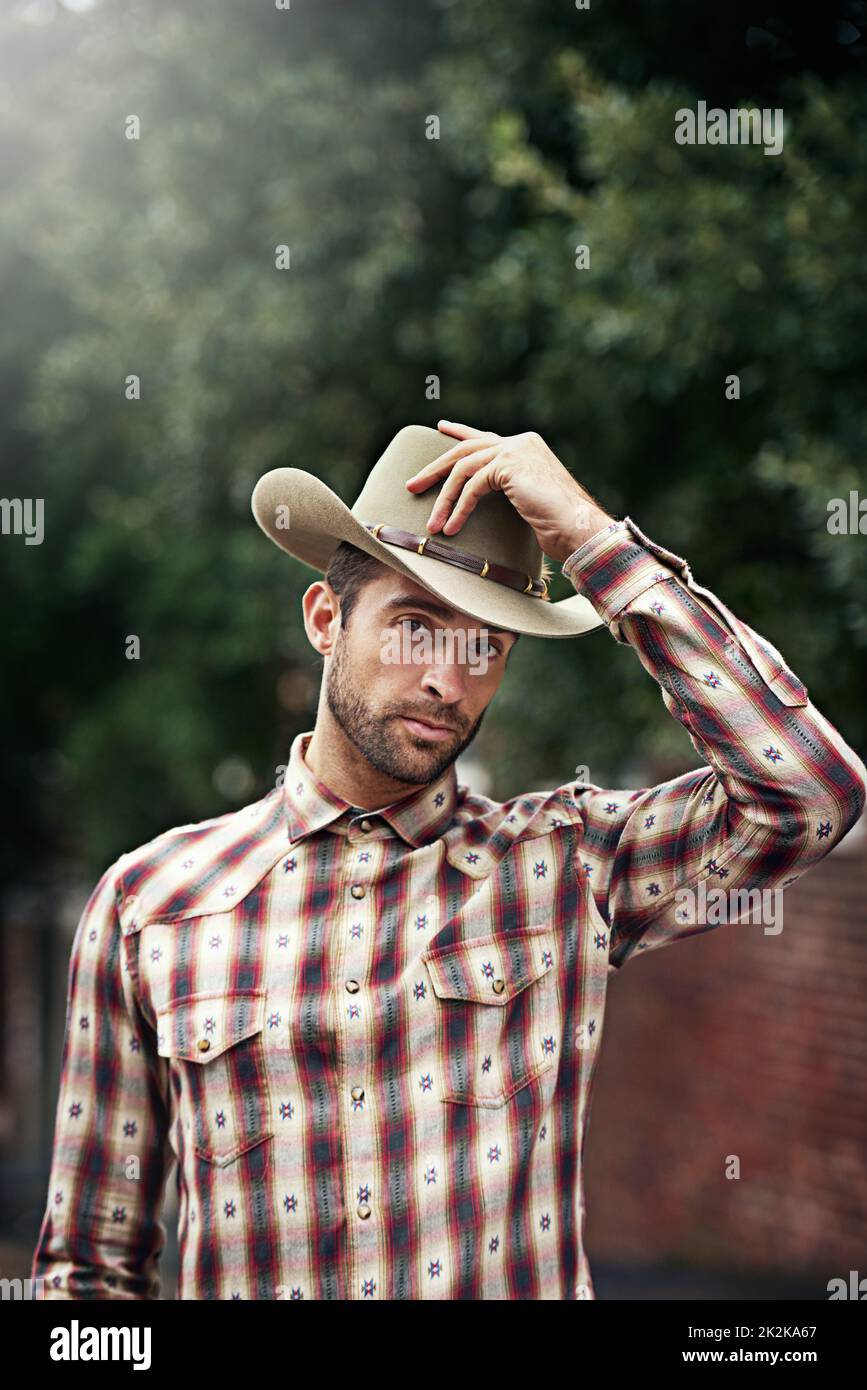 Out west its all about how you wear your attitude. a handsome cowboy ...