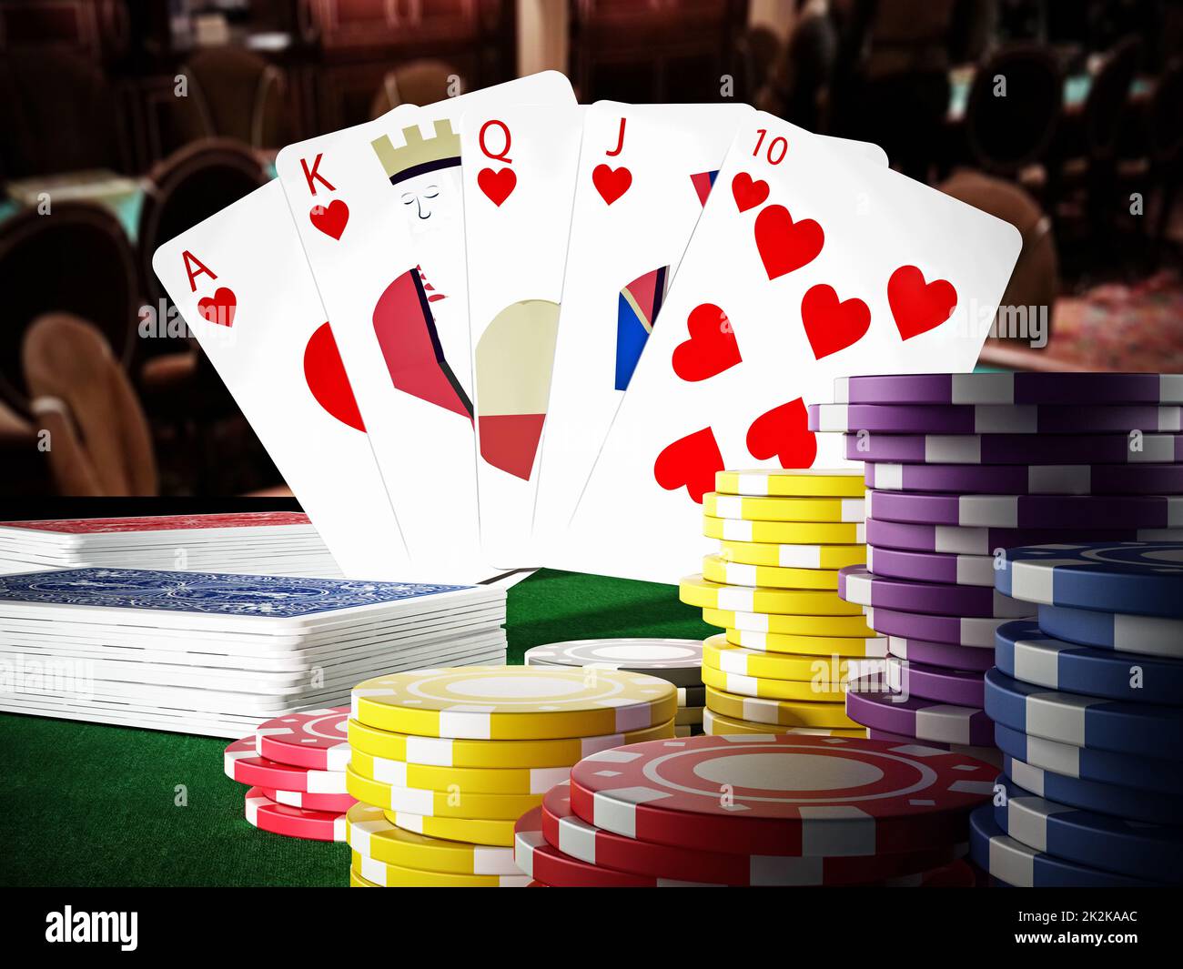 Poker hands hi-res stock photography and images - Alamy