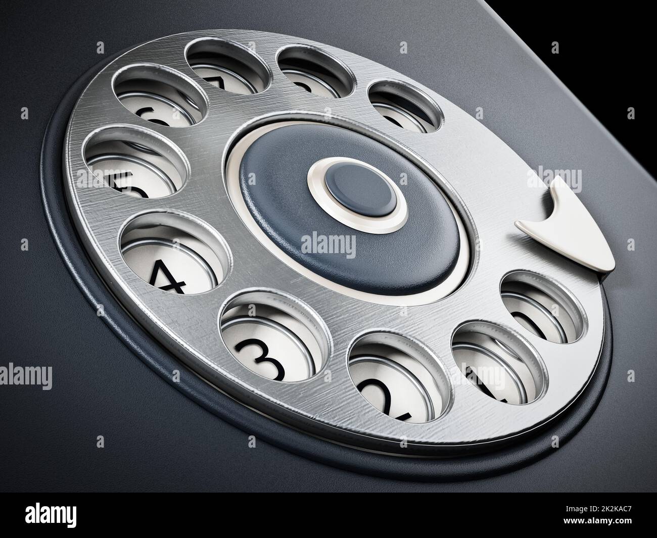 Vintage dial phone detail background. 3D illustration Stock Photo - Alamy