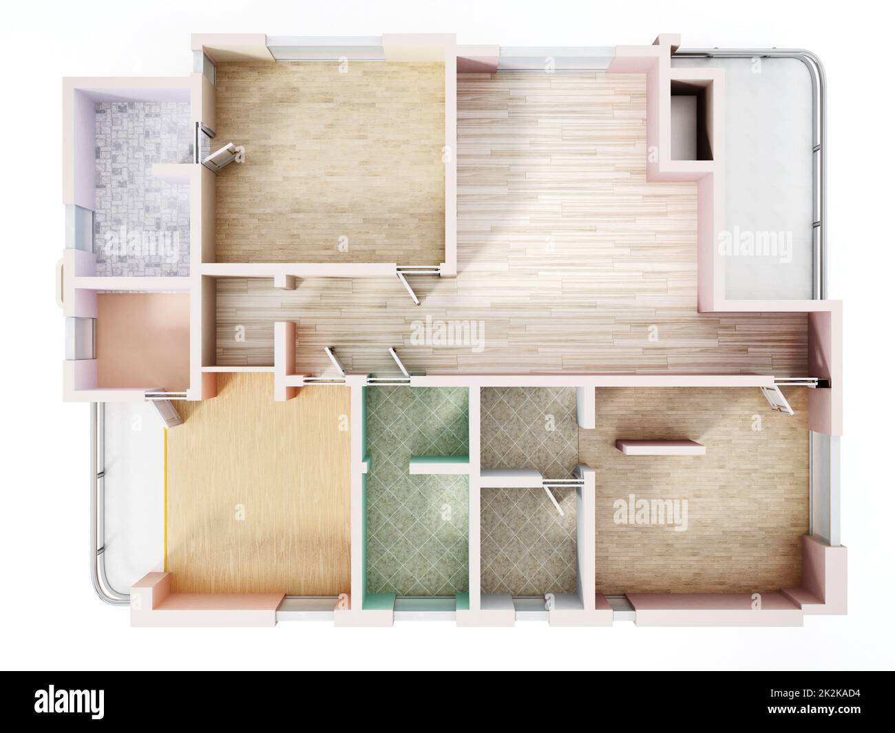 3D visualisation of a luxurious flat. 3D illustration Stock Photo - Alamy