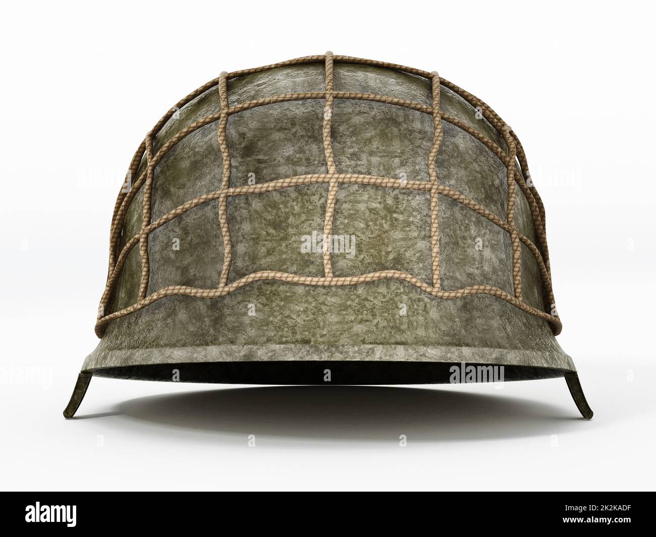 World War II helmet isolated on white background. 3D illustration Stock ...