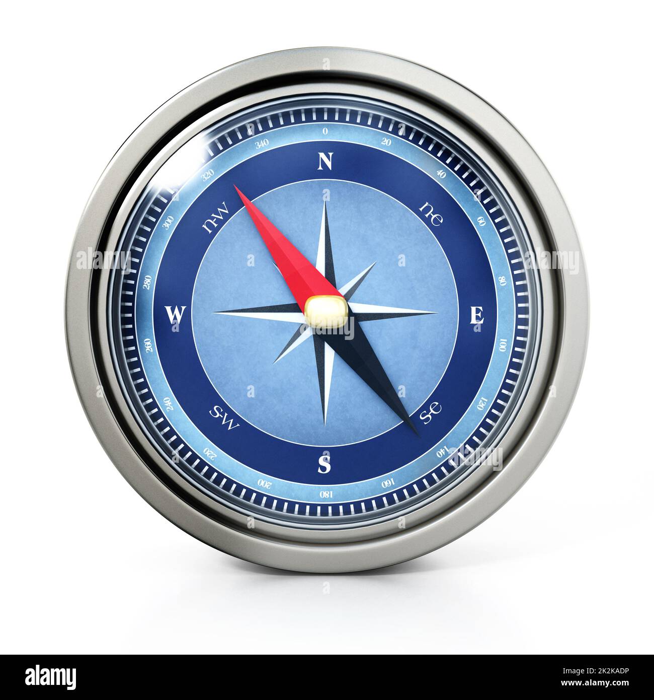 Vintage compass isolated on white background. 3D illustration Stock ...