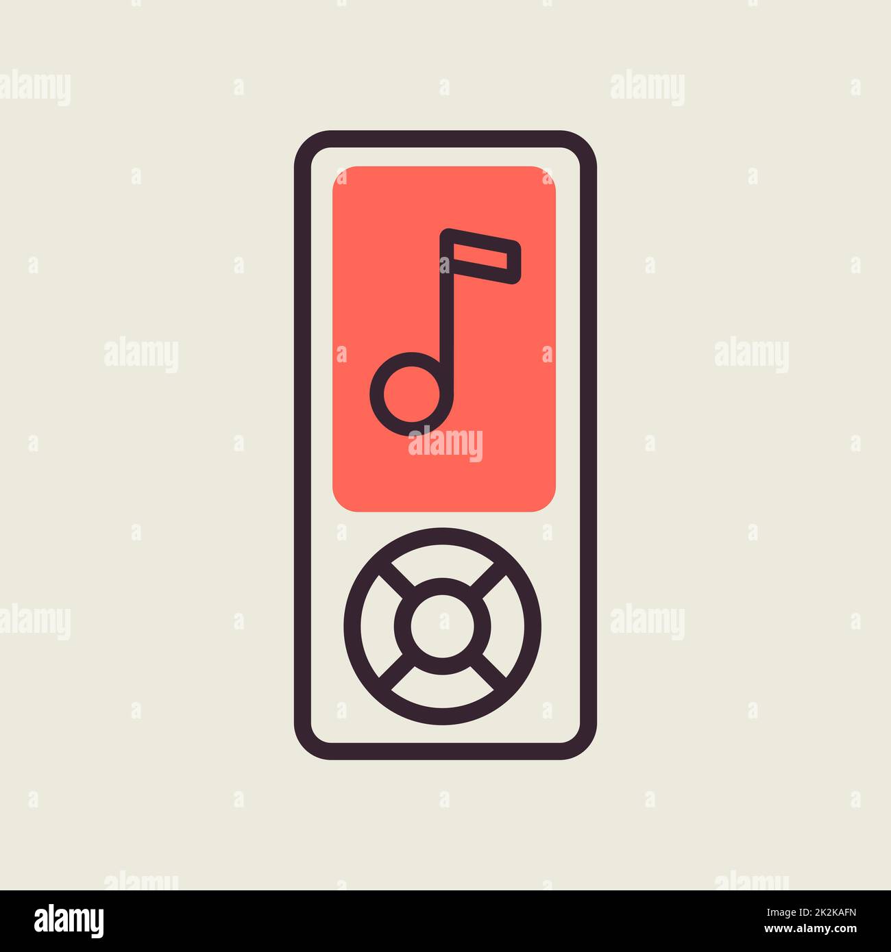 Mp3 player vector flat icon Stock Photo - Alamy