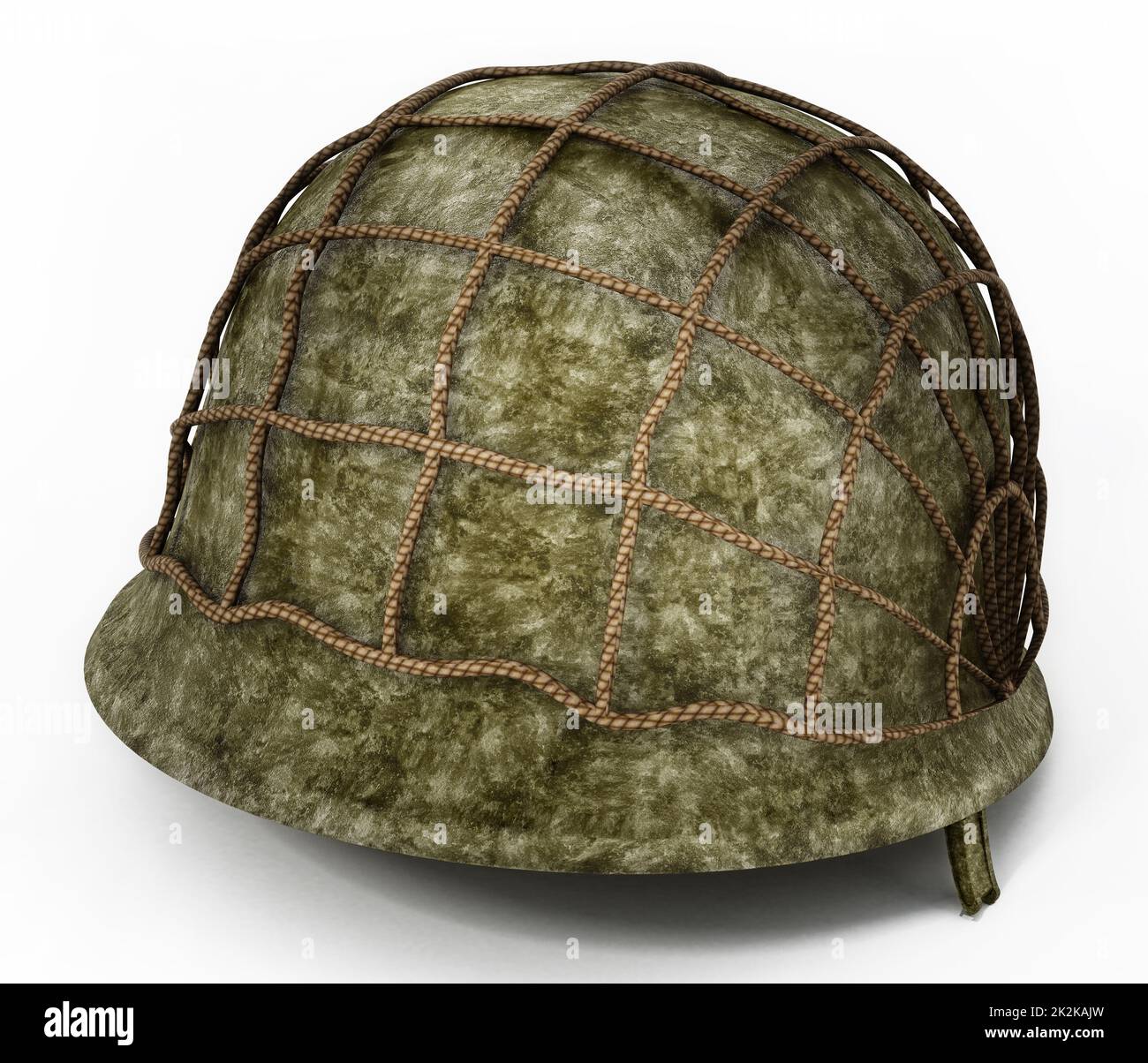World War II helmet isolated on white background. 3D illustration Stock ...