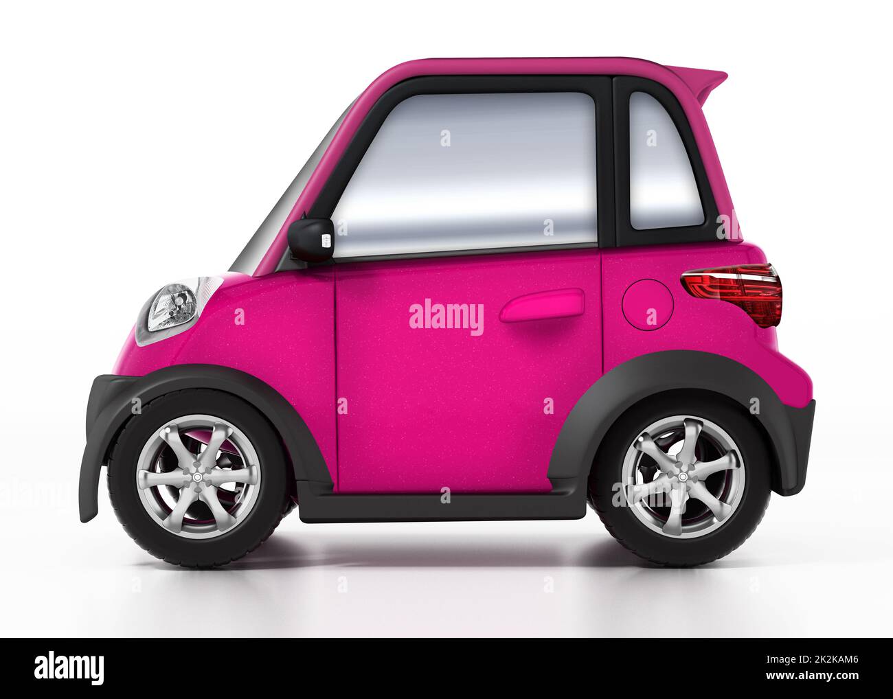 Small cute car isolated on white background. 3D illustration Stock ...