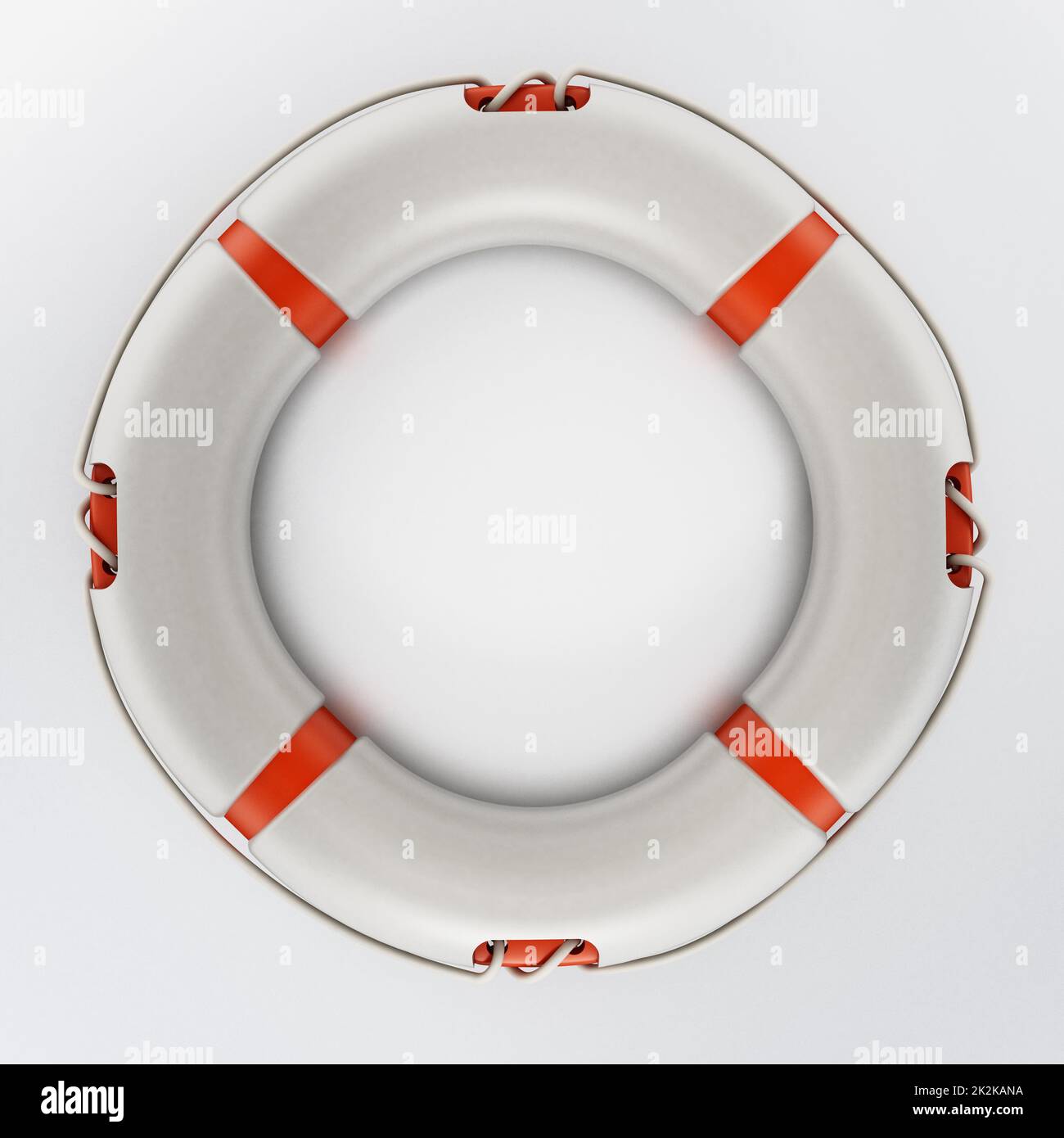 Life buoy isolated on white background. 3D illustration Stock Photo - Alamy