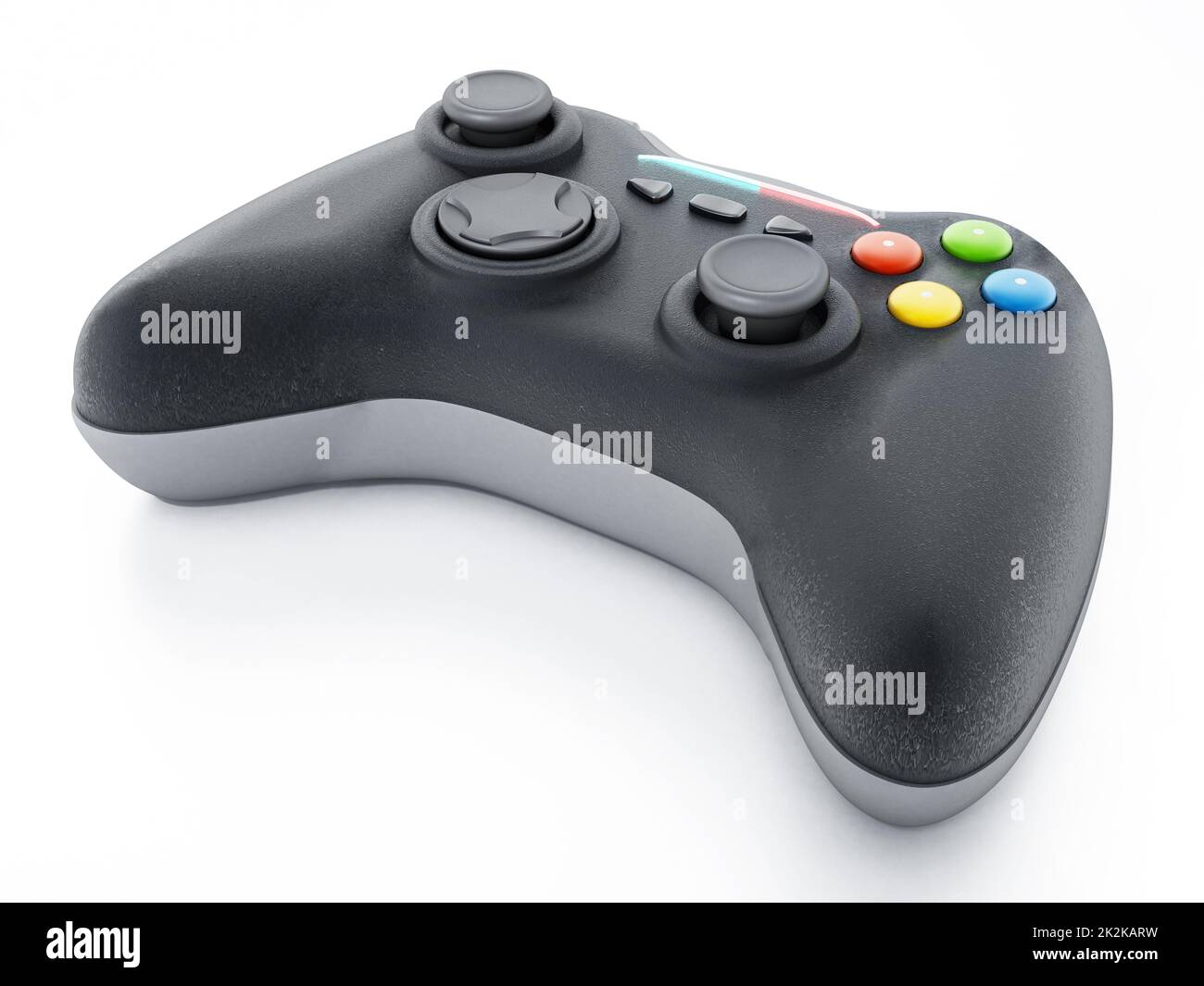 Generic game controller isolated on white background. 3D illustration ...