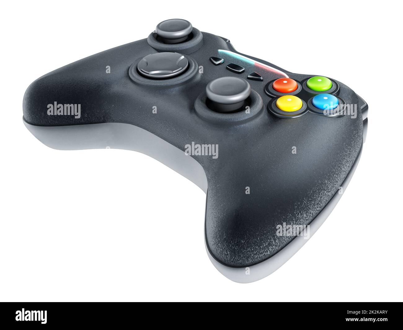 Generic game controller isolated on white background. 3D illustration ...
