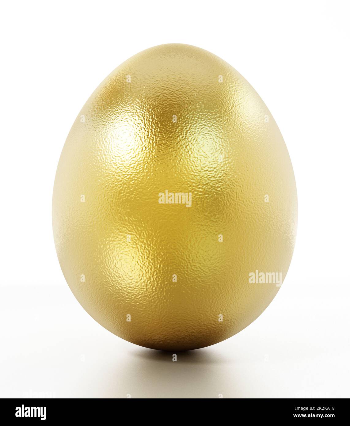 Shiny golden eggs isolated on white background. 3D illustration Stock ...