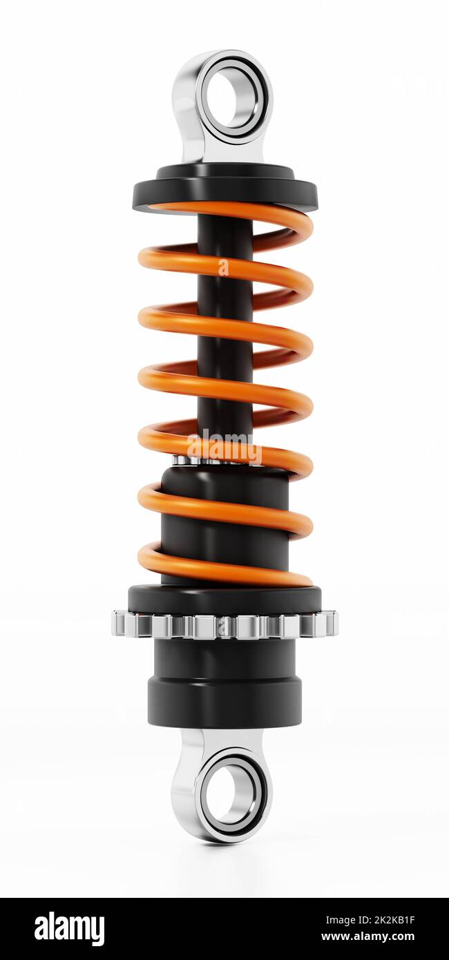 Shock absorber isolated on white background. 3D illustration Stock ...