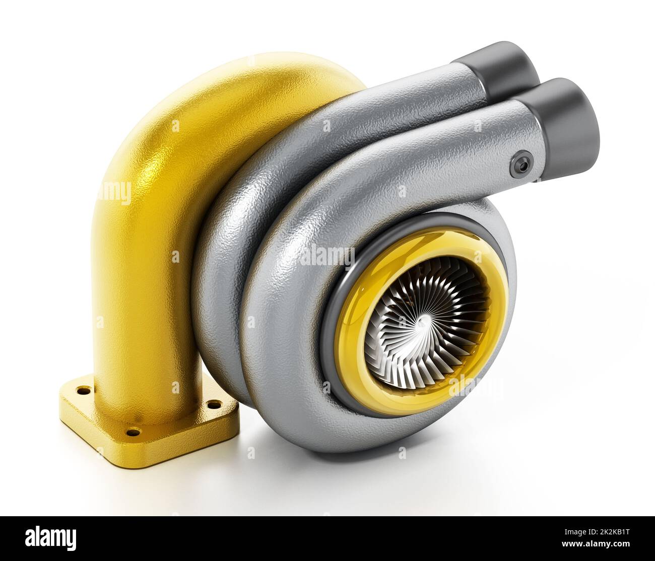 Car turbo isolated on white background. 3D illustration Stock Photo - Alamy
