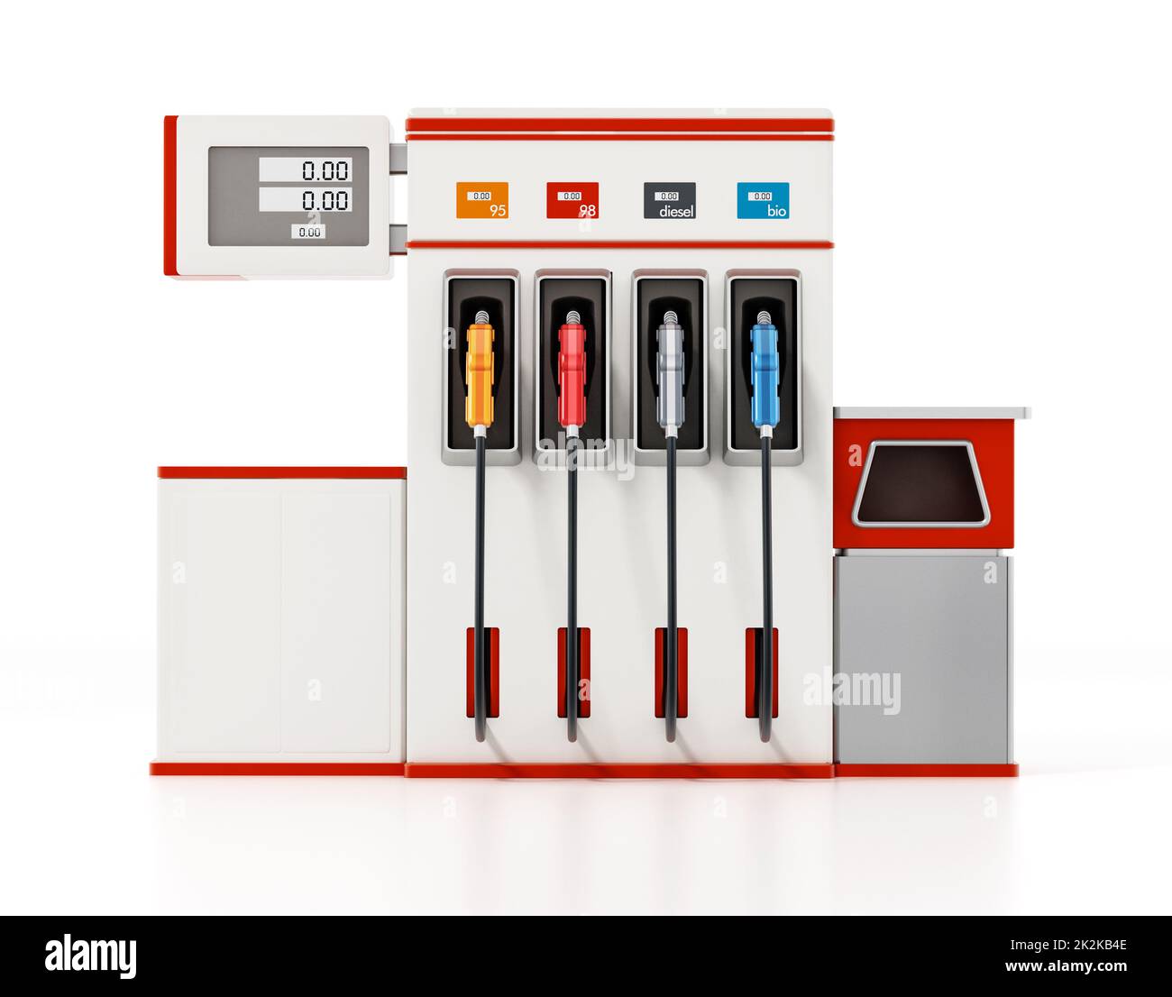 Modern fuel pump isolated on white background. 3D illustration Stock ...
