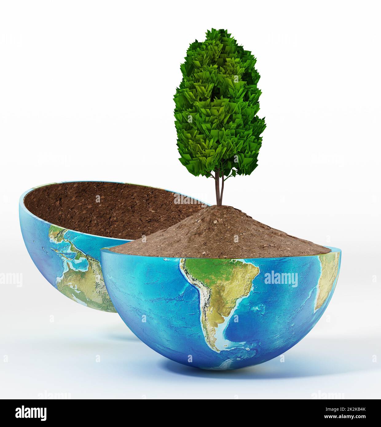 Half globe tree hi-res stock photography and images - Alamy