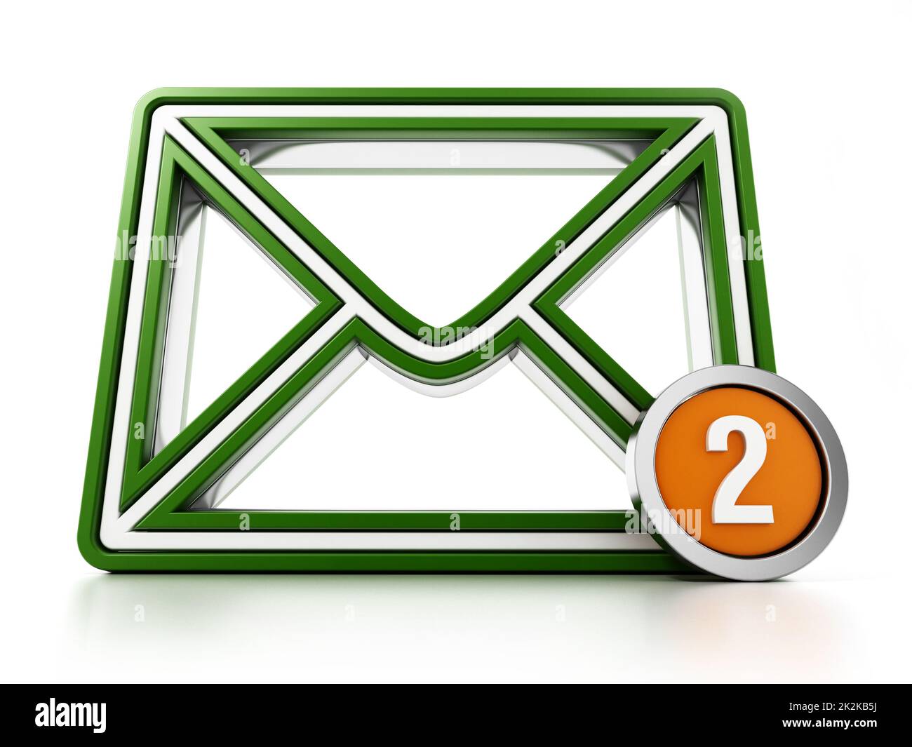 E-mail icon with mail number on the side. 3D illustration Stock Photo ...