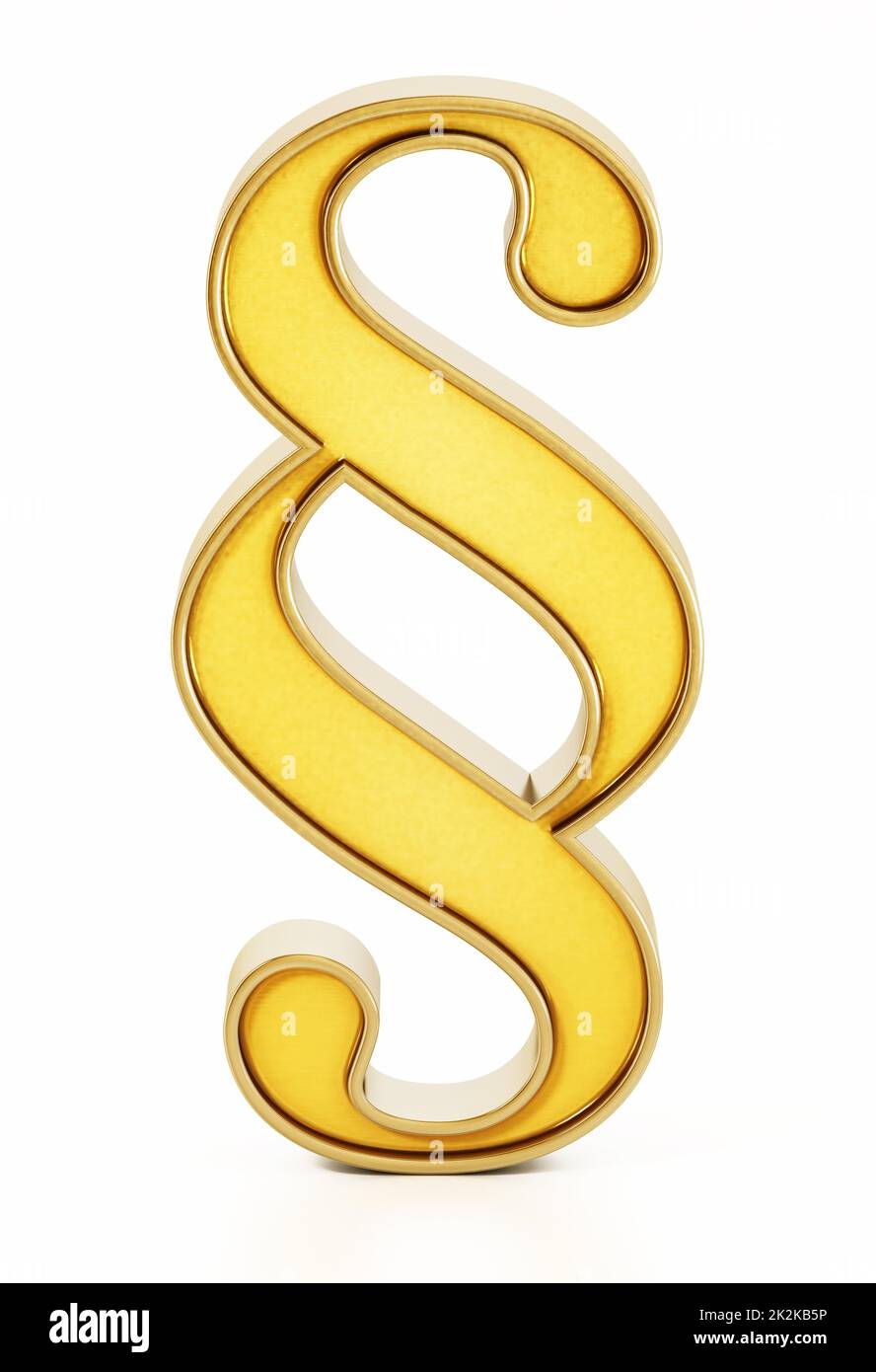 Paragraph symbol isolated on white background. 3D illustration Stock ...