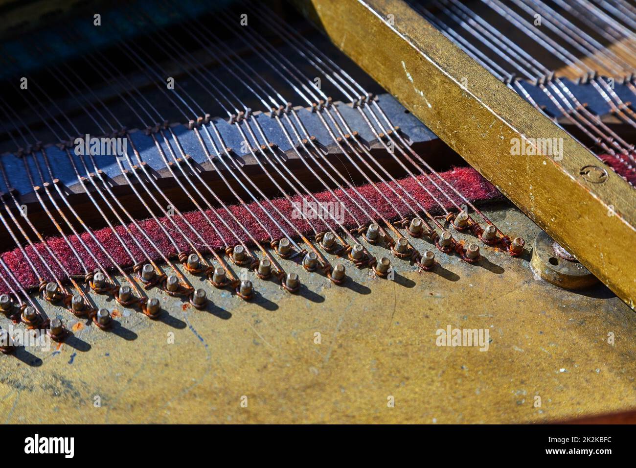 Old Piano Interior Parts Stock Photo - Alamy