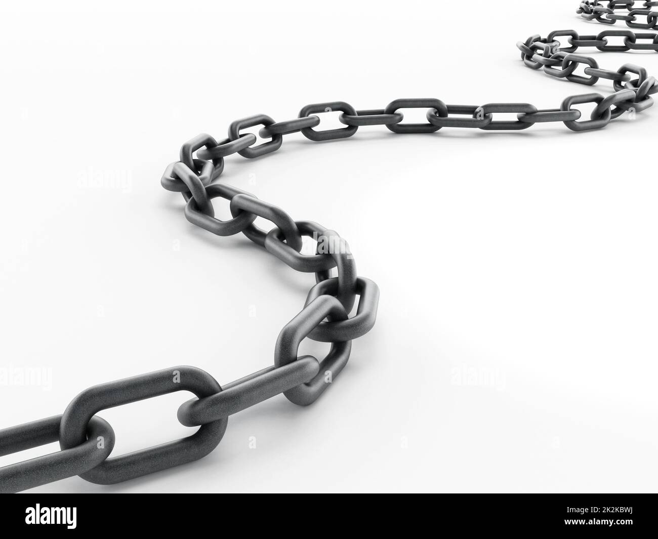 Metal chain isolated on white background. 3D illustration Stock Photo ...